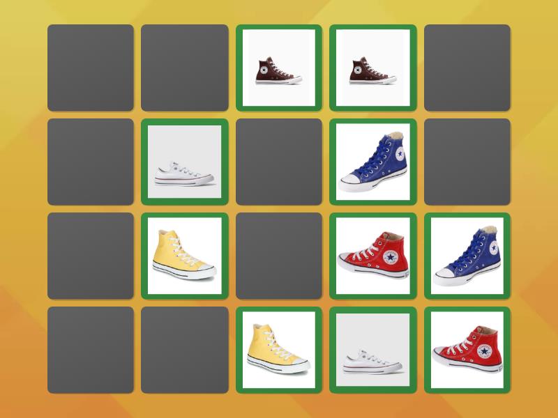 Pete´s shoes - Memory Game - Level 2 - Matching pairs