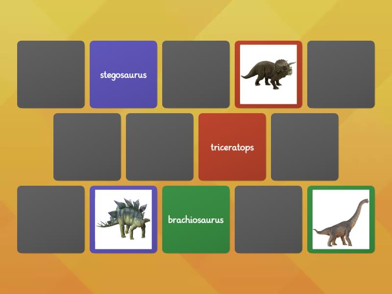 DINOSAURS types - Matching pairs