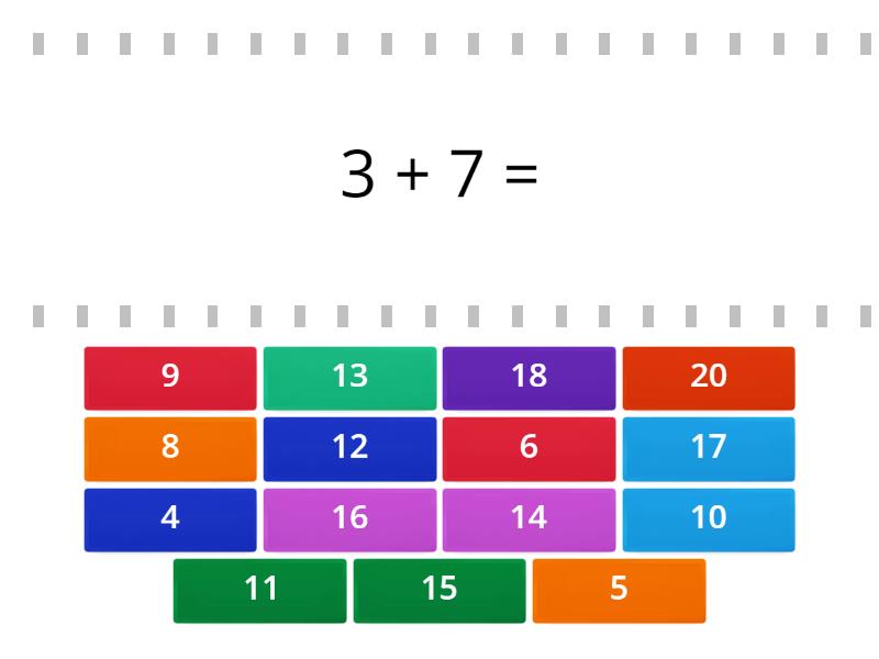 adding 1-20 - Cada oveja con su pareja