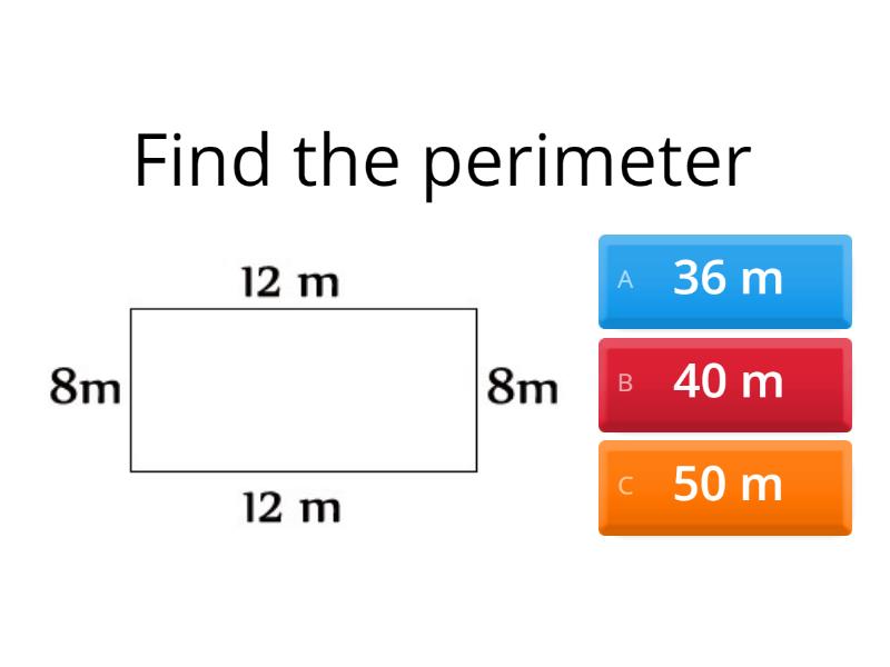 Perimeter 2nd grade - Cuestionario