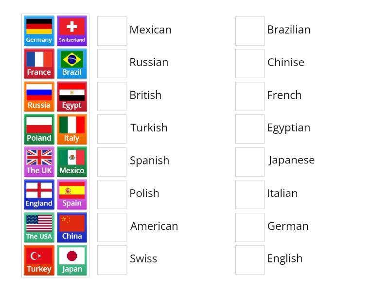 Beginner_Countries & Nationalities - Match up