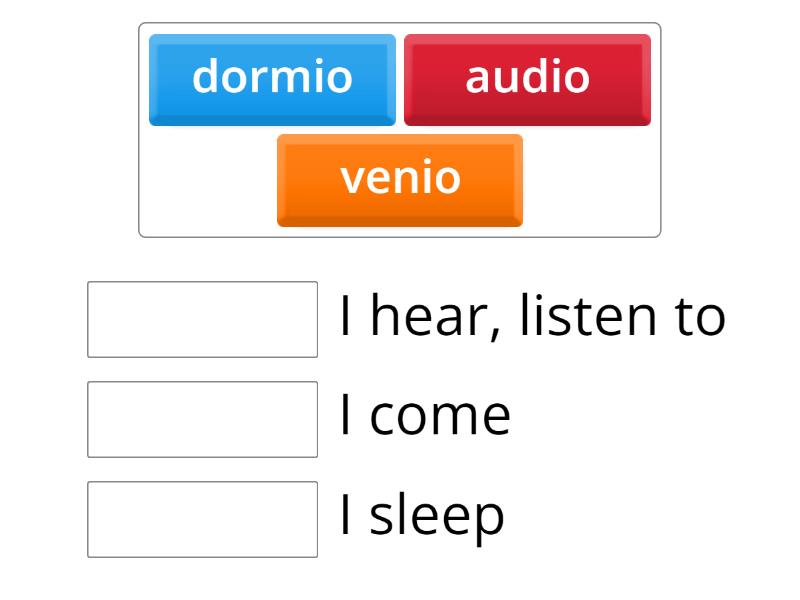 4th conj. verbs - Match up