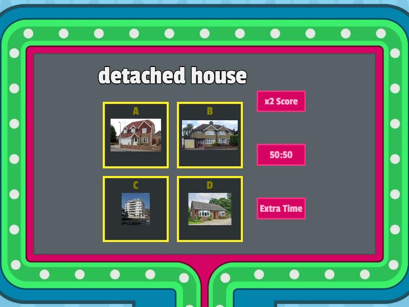 Types of Houses and Rooms - Gameshow quiz