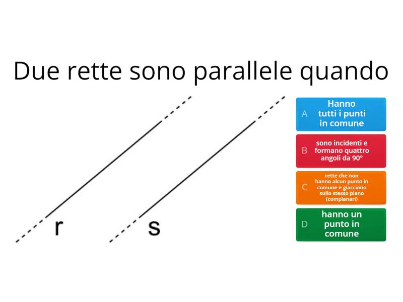 Geometria: rette e angoli. Scegli la risposta esatta - Quiz
