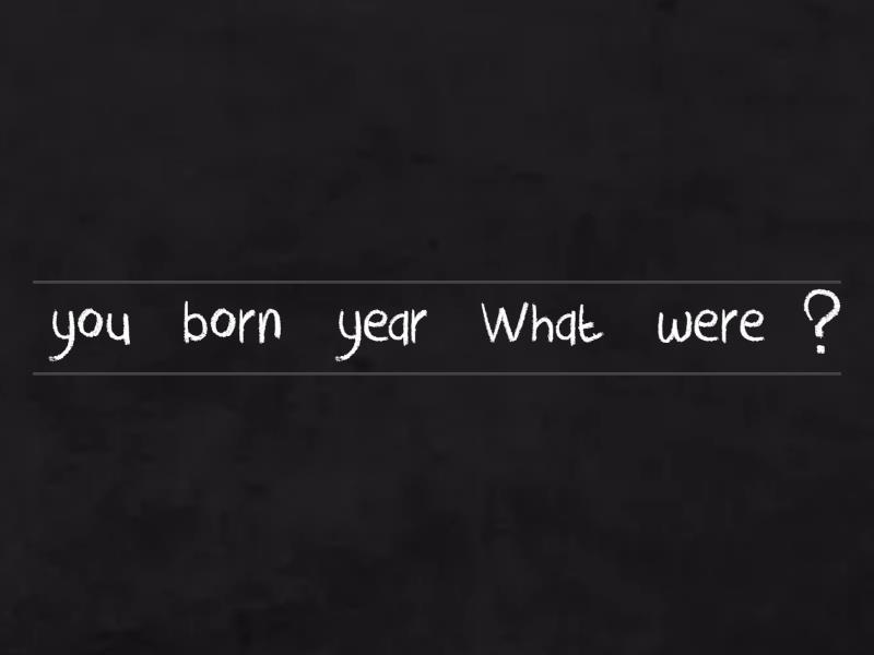 Word order in questions S6 - Unjumble