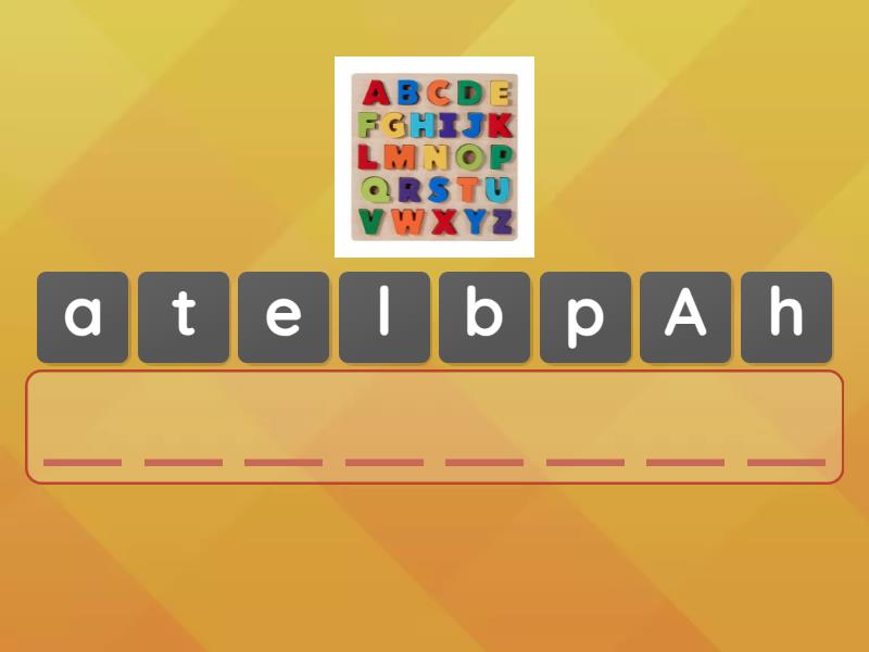 English Alphabet - Anagram