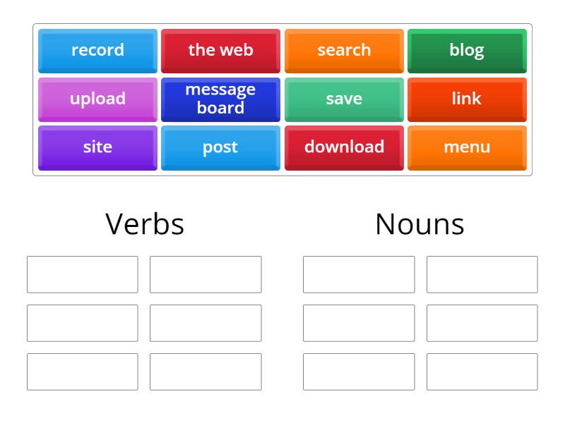 Prepare 3 Unit 10 Vocabulary 2 Sorting - Group sort