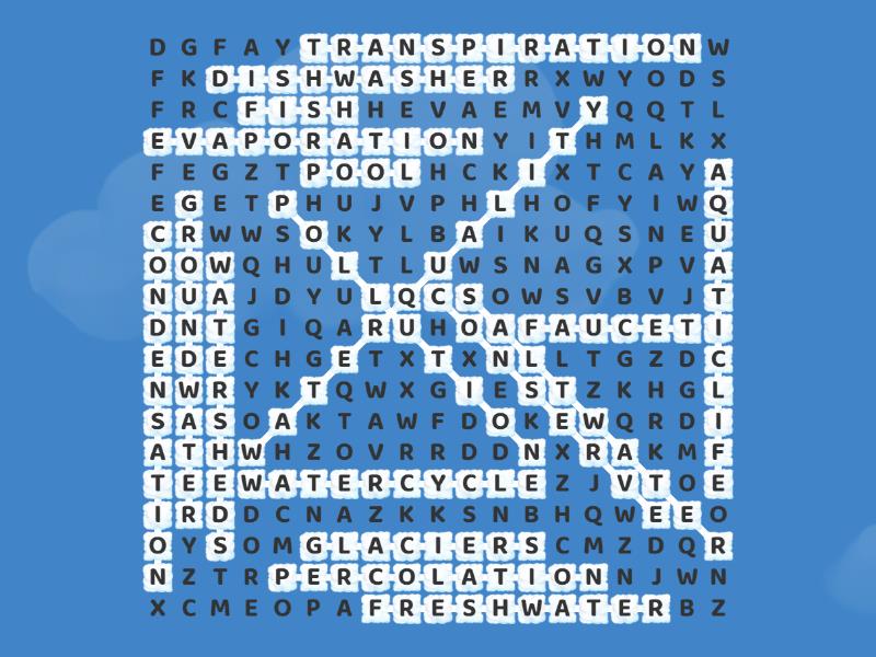 Water Conservation - Wordsearch