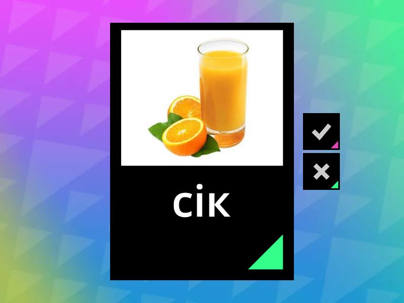 Food: chicken, lemonade... - Flash cards