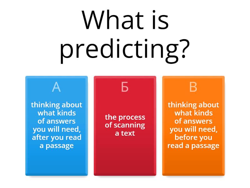 Predicting theory - Quiz
