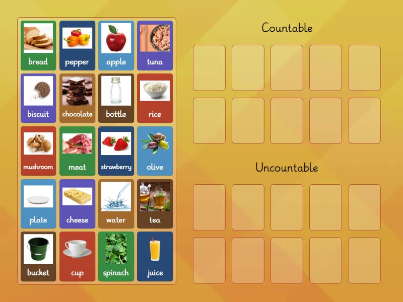 AS 3 Unit 4 Countable/Uncountable - Group sort