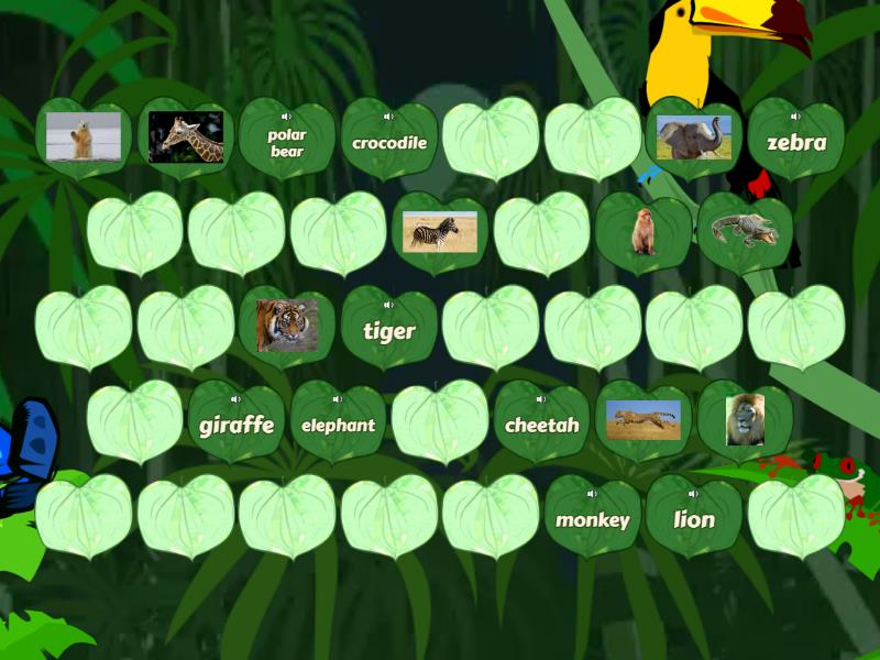 Memory Zoo Animals - Matching pairs