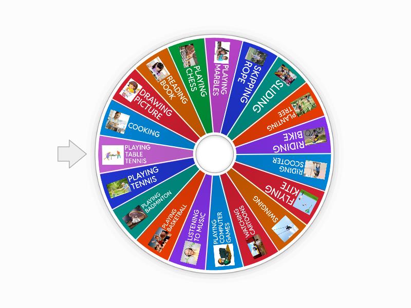 ACTIVITIES WHEEL - Spin the wheel