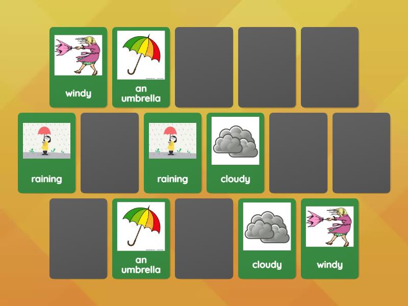 kindy 3 unit 2 vocabulary - Matching pairs
