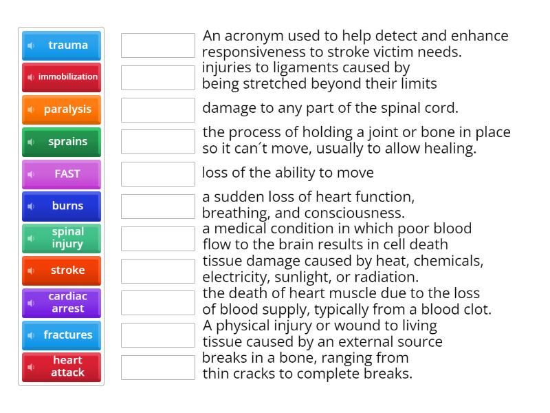 ESSENTIAL FIRST AID 2 - Match up
