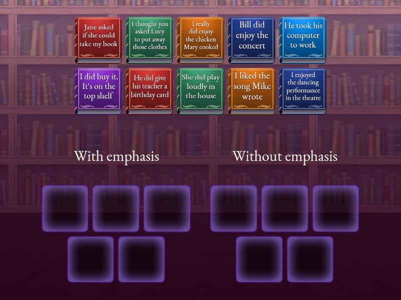 Past Simple with emphasis - Group sort