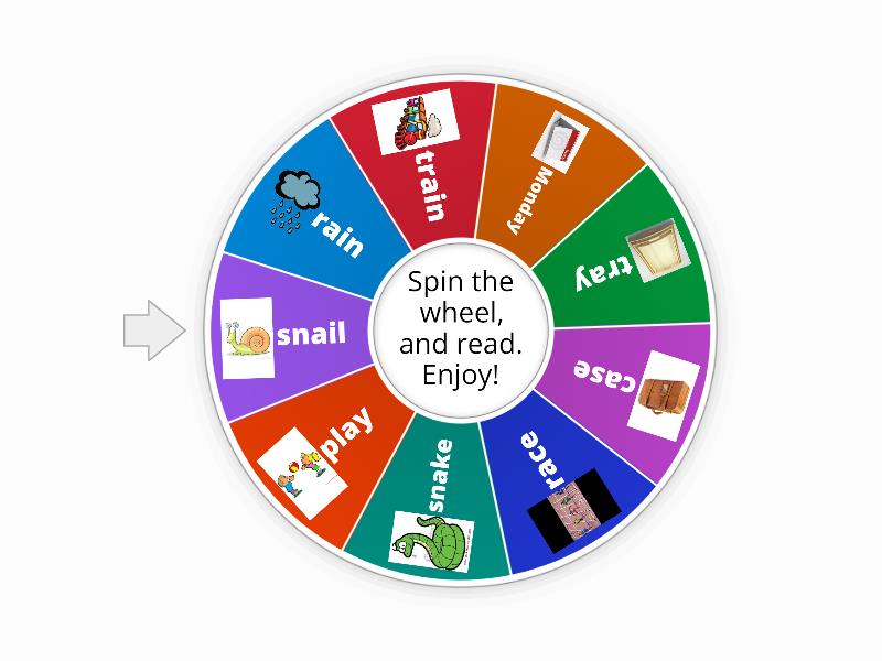 Reading Wheel - long vowel "a" sound - ล้อสุ่ม