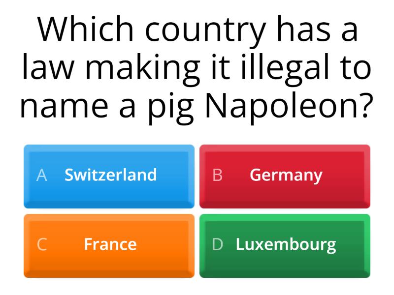Weird Laws From Around the World - Quiz
