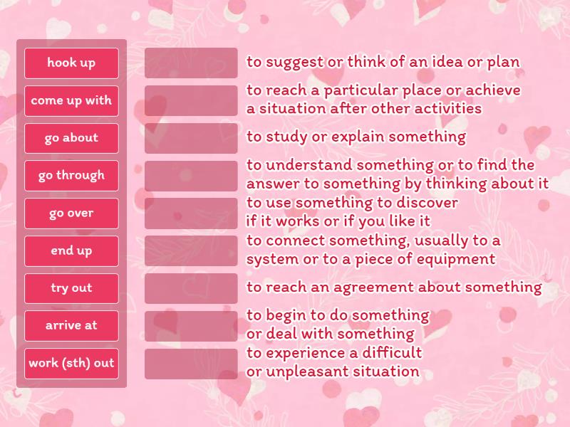 Phrasal verbs WA B2 Lesson 3.3 page 35 - Match up