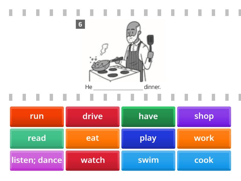 8A Present Continuous - Find the match