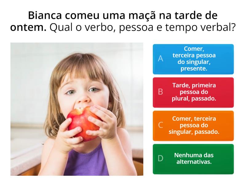 dos verbos 8º ANO - Quiz