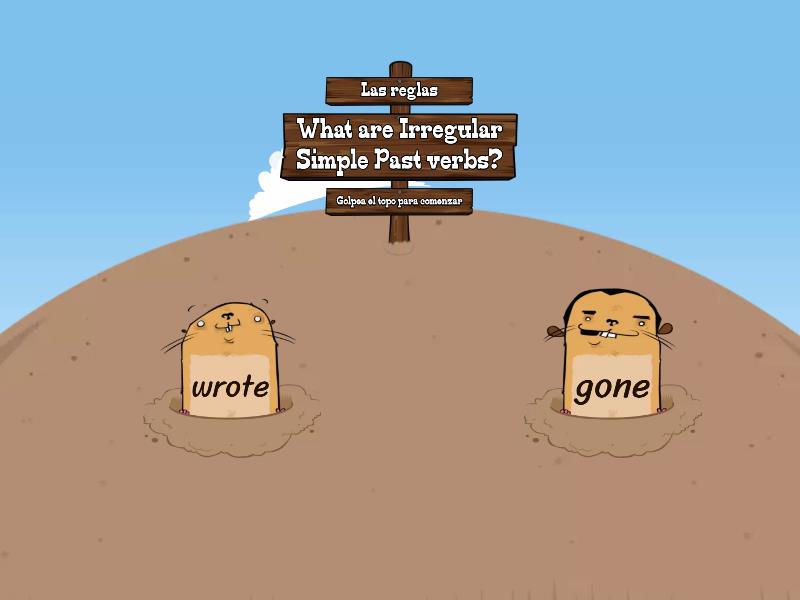 Simple Past Tense Verbs - Whack-a-mole