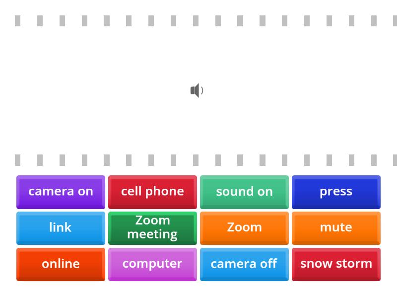 Using Zoom- vocab - Find the match