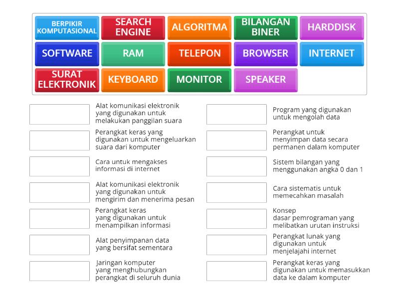 Latihan PAS GENAP Informatika 2024 - Match up