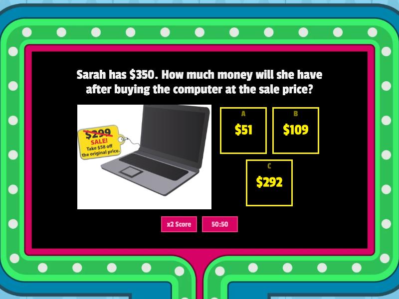 G3 - Math - Mental addition & subtraction - Gameshow quiz