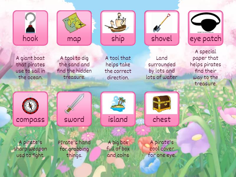 Pirates Vocabulary - Unscramble