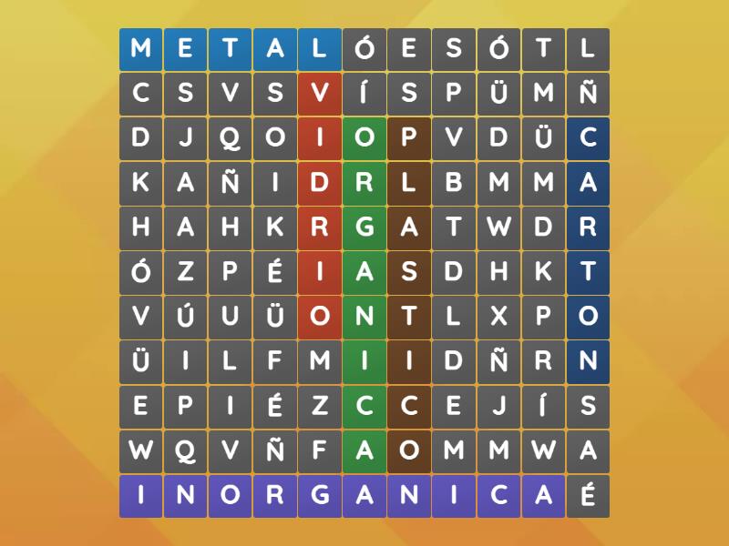 clasificacion de basura - Sopa de letras
