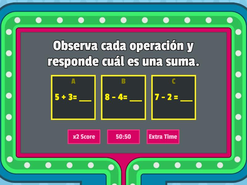 ¡Sumando y Restando! - Gameshow quiz