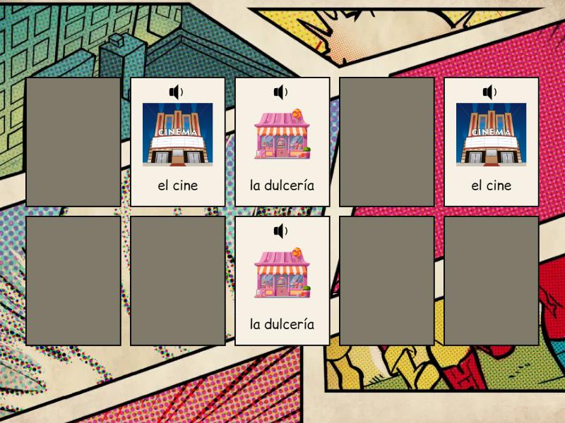 Los lugares 3 (pre-A2) - Matching pairs