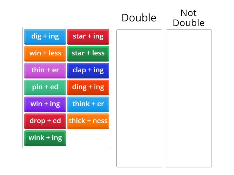 1-1-1 Doubling Rule Sort - Group sort