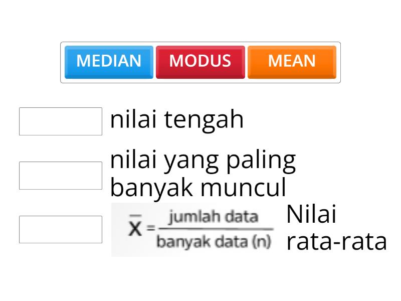 Mean, Median, Modus - Match up