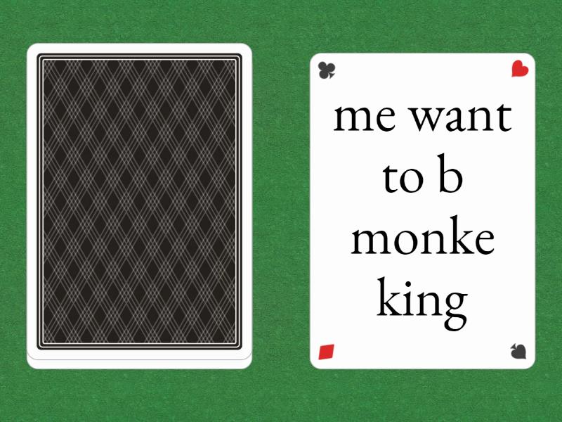 monke tryout - Speaking cards