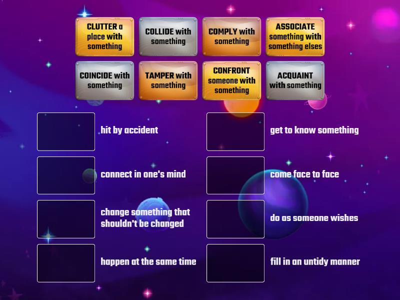Verb + Preposition (advanced) - Match up