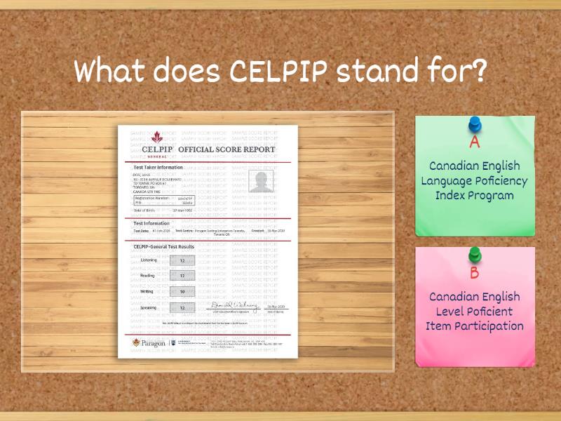 CELPIP_exam format - Quiz