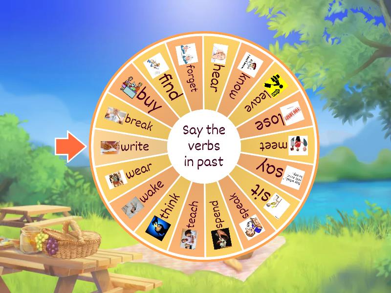 Past tense irregular verbs - Spin the wheel
