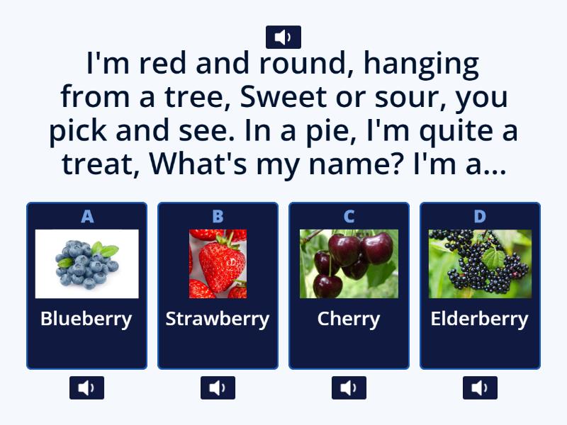 Riddles about berries - Quiz