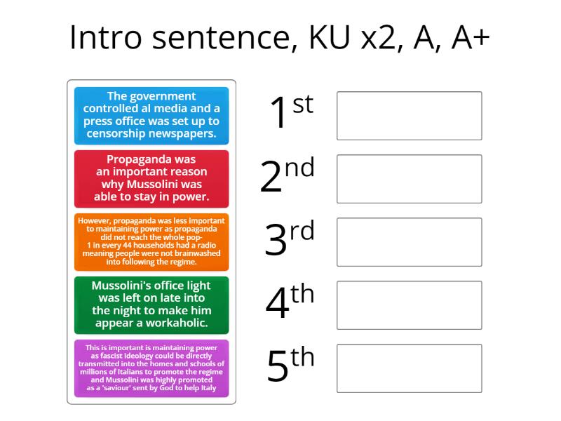 Propaganda Paragraph Musso - Rank order