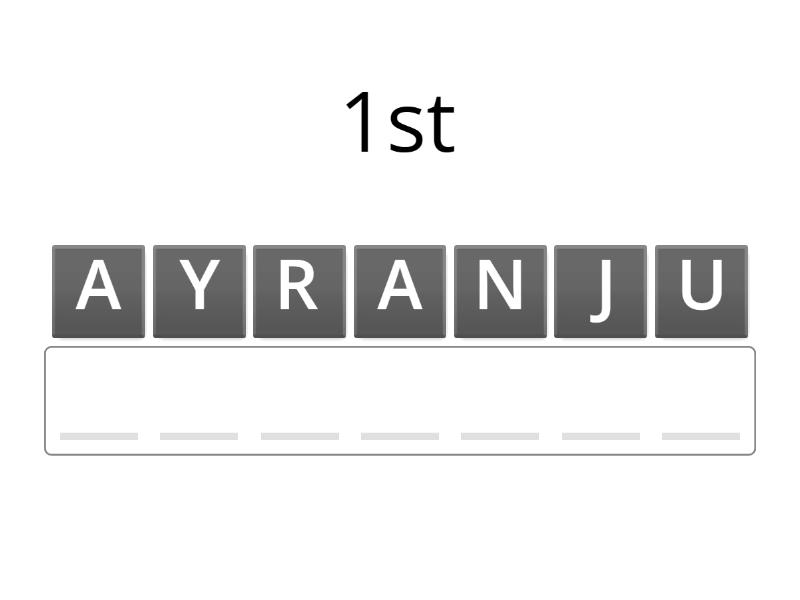 MONTHS OF THE YEAR. - Anagrama