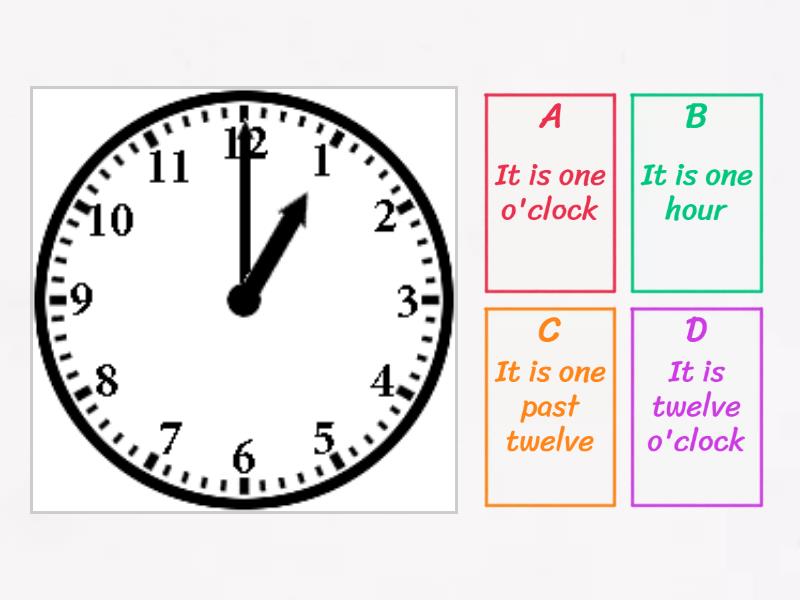 Telling Time (Formative Assessment) - Quiz