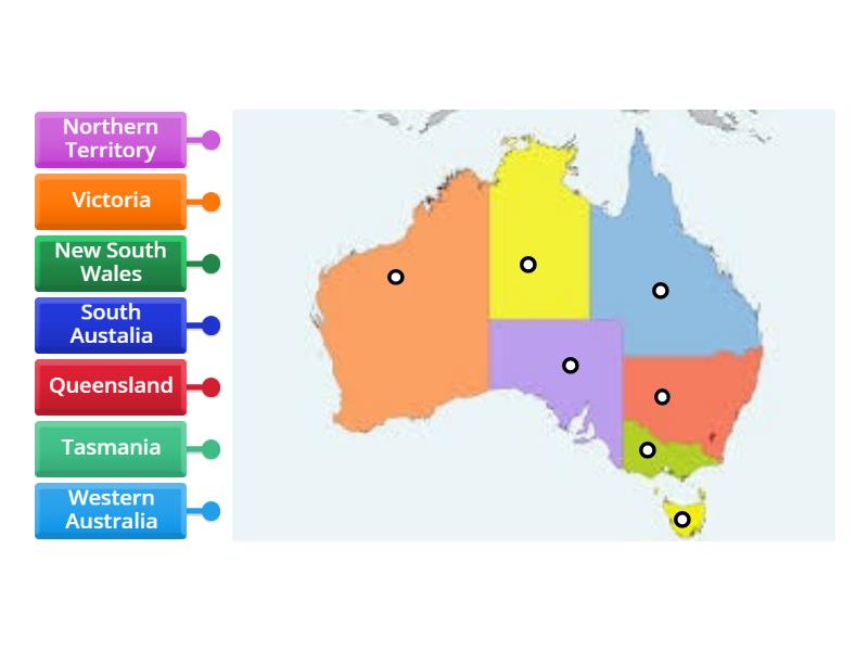 Australia Map - Labelled diagram