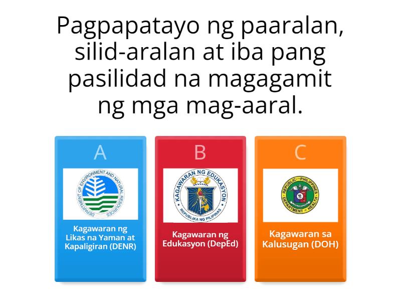 Balik aral: Sagutin natin! Suriin kung anong Kagawaran ang mga ...