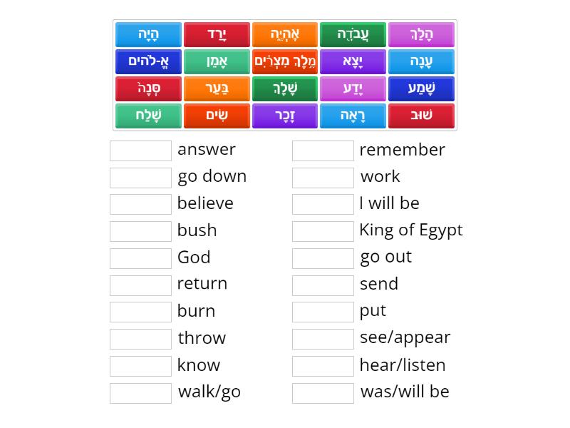 Chumash Unit 4 Vocab - Match up