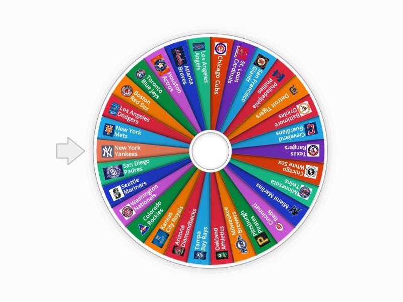 MLB teams - Spin the wheel