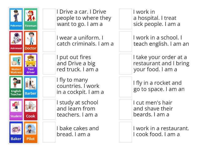 Guess the Profession - Match up