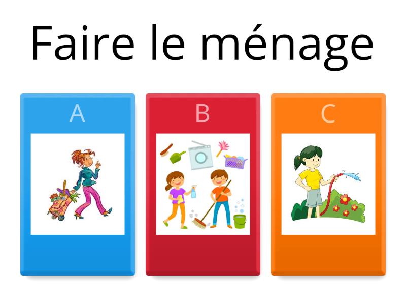 Les tâches ménagères - Quiz