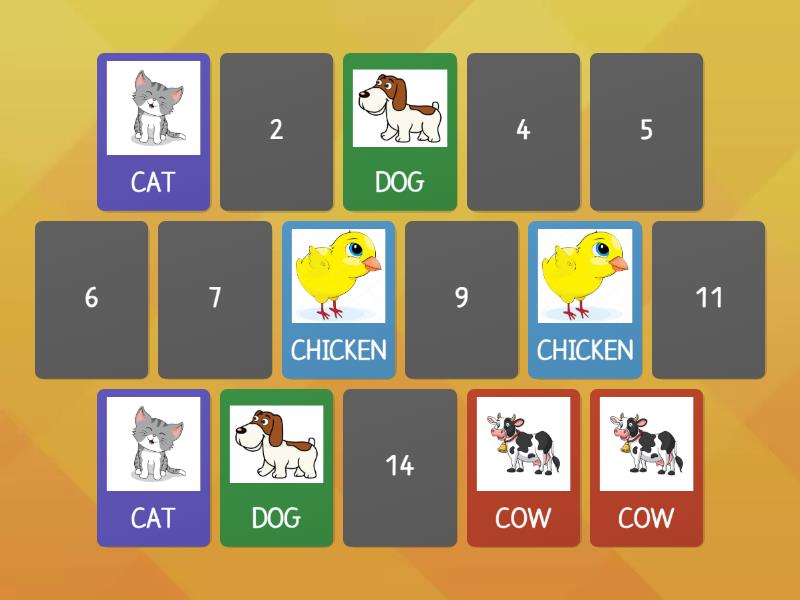 ANIMALS - Matching pairs